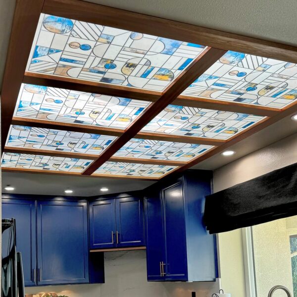 Stained Glass Fluorescent Light Panels